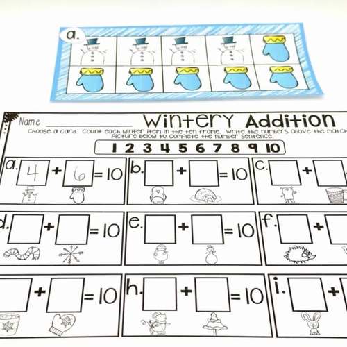 January Math Centers {CCSS} Kindergarten | Winter Activities | TPT