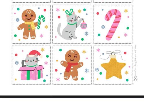CHRISTMAS Memory Game, Picture Matching, FUN Holiday Activities ...