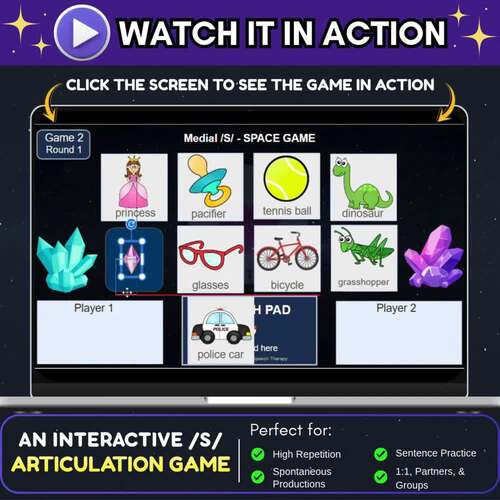 Medial /S/ Articulation Game | No Prep Digital Speech Therapy | Google ...