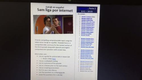 Extr@ en español Episode 3 Section 2 Summary with questions (Spanish Extra)