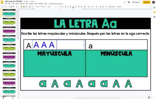 SPANISH Alphabet Activities - Letter Sort | Abecedario by MM Bilingual