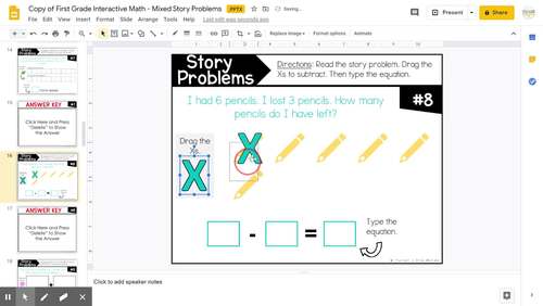 Mixed Word Problems First Grade Math Activity for Google Slides | TPT