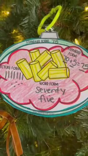 Christmas Ornament Math Place Value Craft by The Teaching Diva Corner