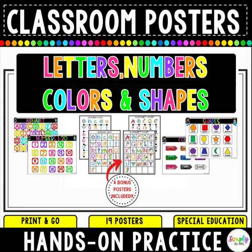Classroom Posters l Letters l Numbers l Colors l Shapes l Print & Go