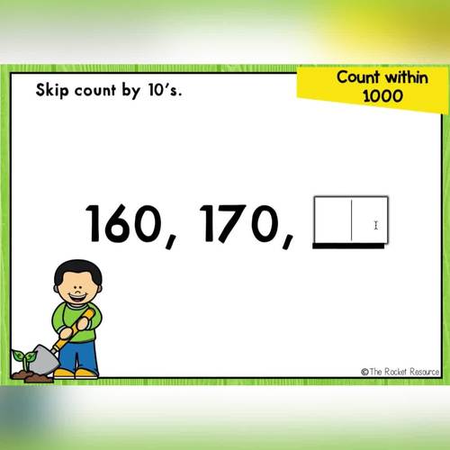 Spring Counting within 1000 & Skip Counting BOOM™ Cards | 2.NBT.A.2