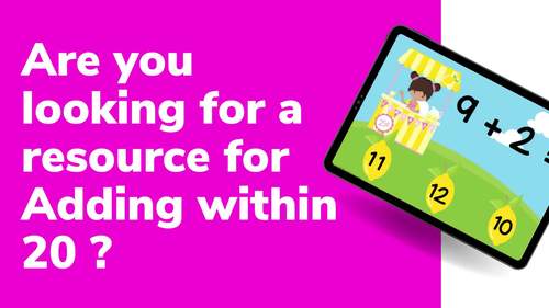 Addition Within 20 Boom Cards Lilly's Lemonade Stand by Fiddleheads