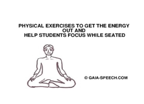 Physical Exercises for Kids While Seated by Gaia-speech | TPT