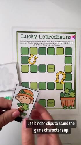 St. Patrick's Day Sight Word Board Games {First Grade} by S is for School