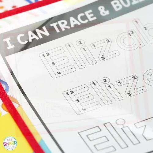 Name Practice Trace & Build Mats Editable Name Tracing & Writing Name ...