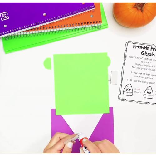 Frankenstein Halloween Glyph Math Craft for Bulletin Board with Costume ...