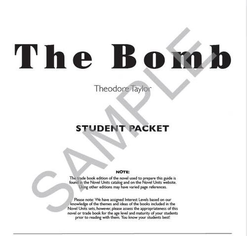 The Bomb Novel Units® Student Packet Novel Study | TPT