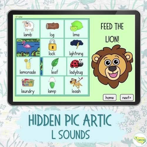 Hidden Pictures Articulation Boom Cards™ L Sounds by In Unison Speech ...