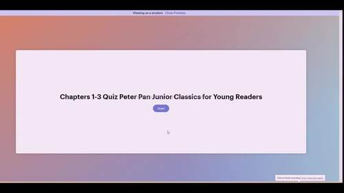 Peter Pan Quiz (Chapters 13-15) Junior Classics for Young Readers ...