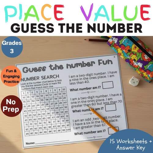 Place Value Worksheets-Guess the Number Math Riddles – Grade 3 Math ...