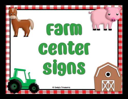 Farm Center Signs by Cindy's Treasures | TPT