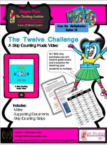 Multiplication Nation Skip Counting Video Twelve Times Tables | TPT
