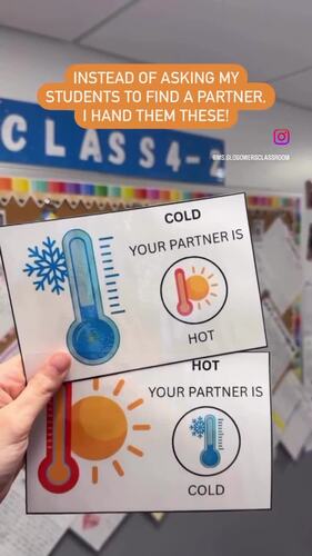 Back-to-School | Antonyms – Partner Match-Up | Movement & Vocabulary ...