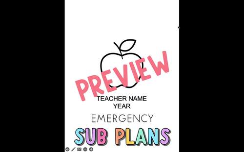 Editable Substitute Teacher Plans Template | PowerPoint | Print & Go ...