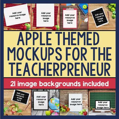 Apple Themed Mockups, Apple Stylized Photos, Fall Mockups | TPT