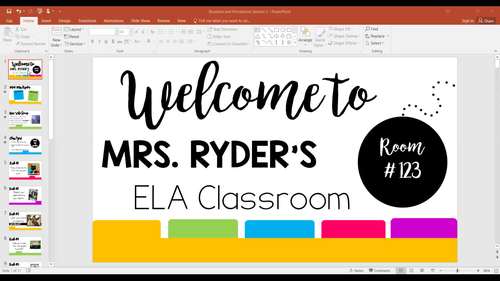 Beginning of the Year Slides by Ryder's Room | TPT