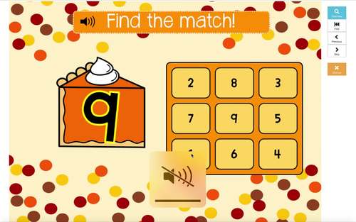 Thanksgiving Pumpkin Pie Numbers Level 2 Boom Cards™ Digital Task Cards