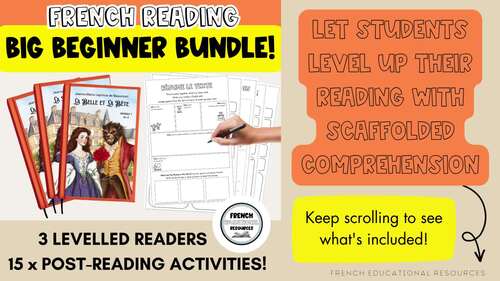 French Reader & Post-reading Activities BIG BEGINNER BUNDLE - Belle et ...