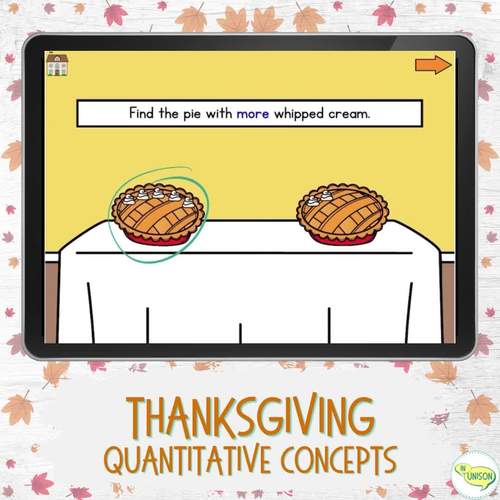Thanksgiving Quantitative Concepts Boom Cards™ More Less All None Most ...