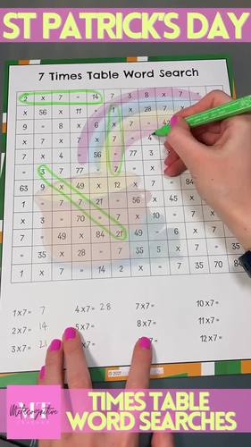 St. Patrick's Day Grade 2 &3 Multiplication Worksheets Mastering Times ...