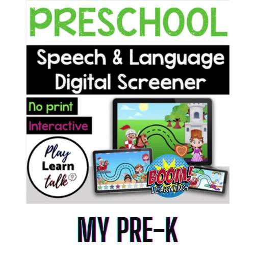 Digital Preschool Speech-Language Screener - Boom Cards by PlayLearnTalk