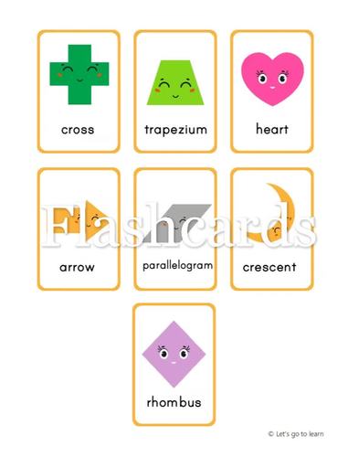 Flashcards-Beginning Sounds, 2D Shapes, Colors, ABC, Fruits, Vegetables ...
