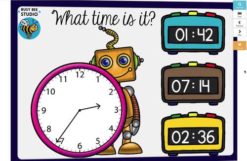 TELLING TIME TO THE NEAREST MINUTE BOOM CARDS PRACTICE REVIEW ACTIVITIES