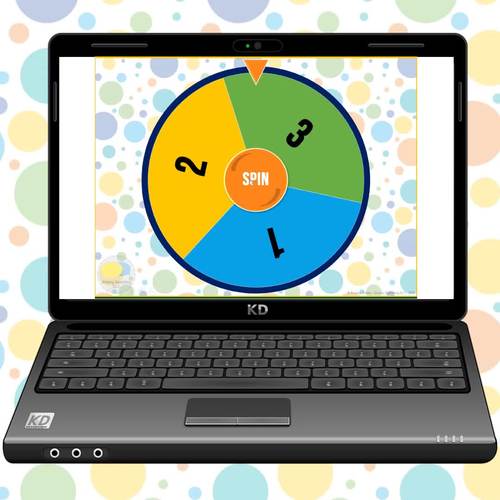 No Print Number Spinners Dice Alternative for Teletherapy or iPad