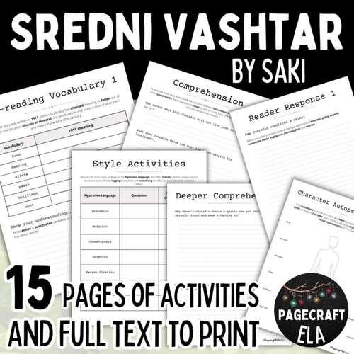 Sredni Vashtar | Full Text & Activities | Vocab, Comprehension, Reader ...