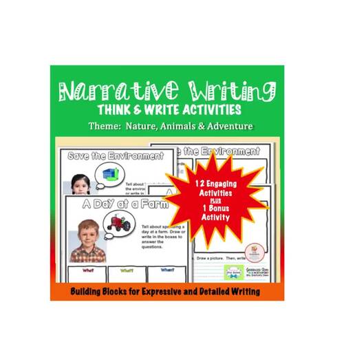 Nature, Animals & Adventure Theme Narrative Think 'n Write Activities