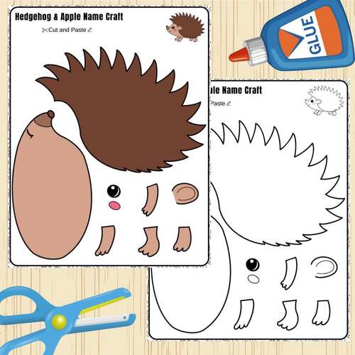 Hedgehog Craft Activity-Fall Bulletin Board Theme Craft Activity-Cut ...