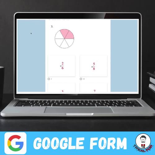 Fractions Google Form (7) Distance Learning 3rd Grade Digital Self ...