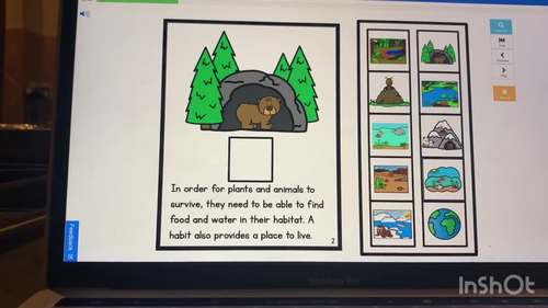 Animal Habitats Digital Adapted Book Boom Cards by Where I AUT-a Be