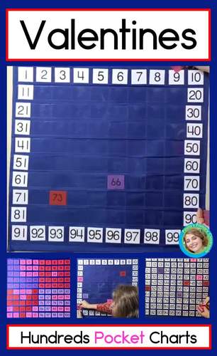 Valentines Day Hundreds Chart Math Mystery Pictures for Pocket 100s Charts