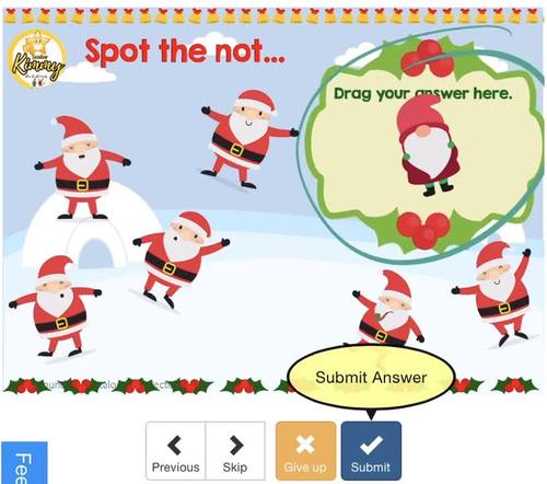 Christmas Spot the Not | Visual Perception by Teacher Kimmy | TpT