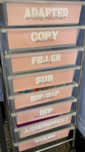Special Education 10-Drawer Cart Labels by miss mcclare | TPT