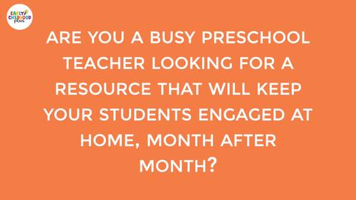 Year Long Preschool Family Activity Calendars Editable & Aligned to ...