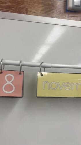 Pastel Classroom: Curtain Rod Flip Calendar | French & English | TPT