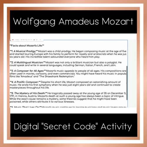 Wolfgang Amadeus Mozart, Digital Activity, Music Substitute Activities