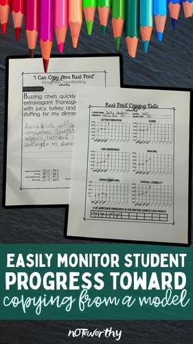 Sentence Copying Near Point- Monthly Progress Monitoring OT SPED ...