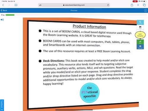 Interactive Book AAC & Me: Trick or Treating BOOM Card Deck Speech Language