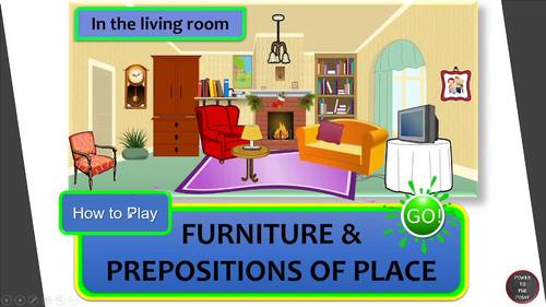 Furniture Vocabulary and Prepositions - Listening and Reading | TPT