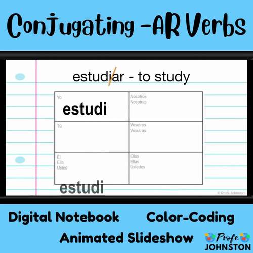 BUNDLE Conjugating Spanish AR ER IR Verbs | How to Conjugate Notes ...