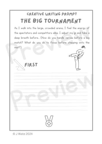 Karate Sports Creative Writing Worksheets & Karate Writing Activities