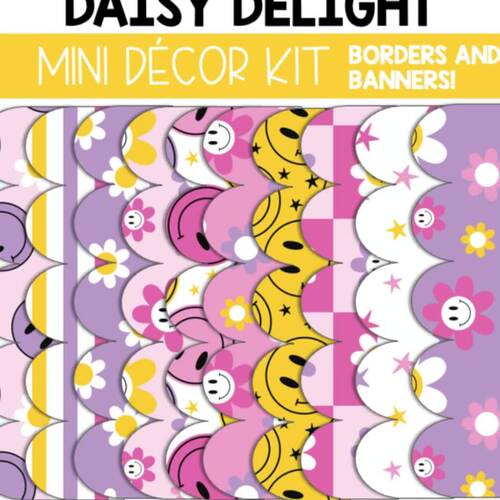 Daisy Delight Mini Decor Kit / Happy Retro Classroom Decor | TPT