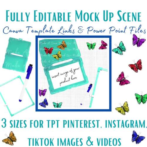 Dry Erase Center Mockup in Bright Spring Scene by Make A Scene Mockups